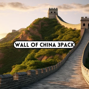The Great Wall of China Digital Backdrop, Digital Background, Wall ...