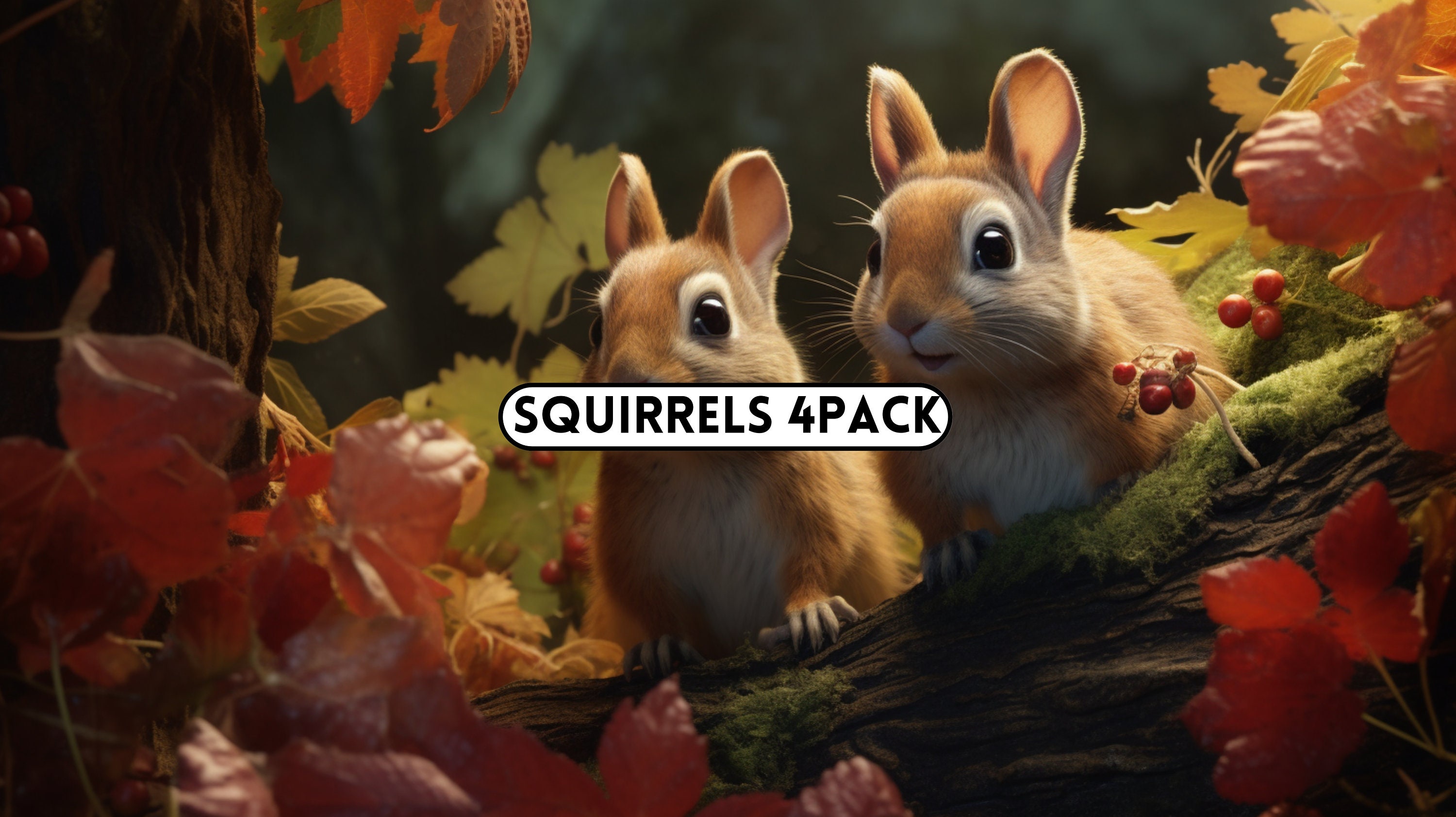 Squirrels for Kids Digital Backdrop, Digital Background, Squirrels ...