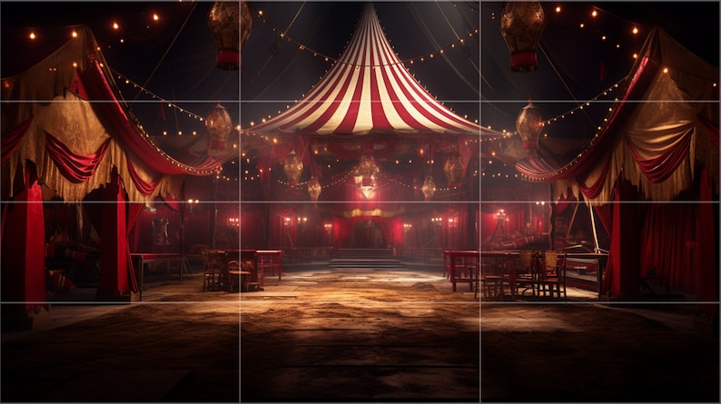 Circus Tent Digital Backdrop, Digital Background, Circus Tent ...