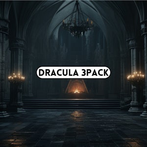 Dracula Digital Backdrop, Digital Background, Gothic Background for ...