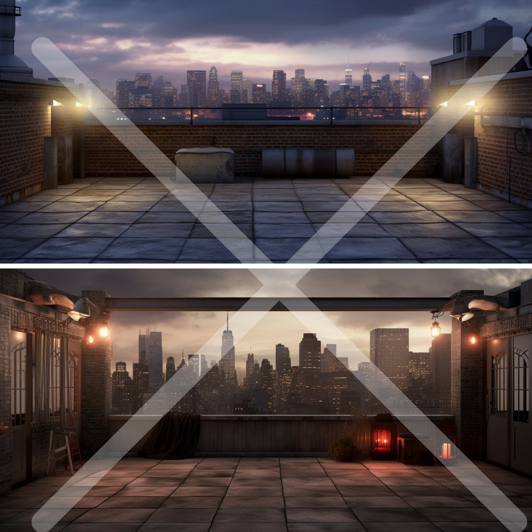 Roof Top Digital Backdrop, Cosplay, Photography - Etsy