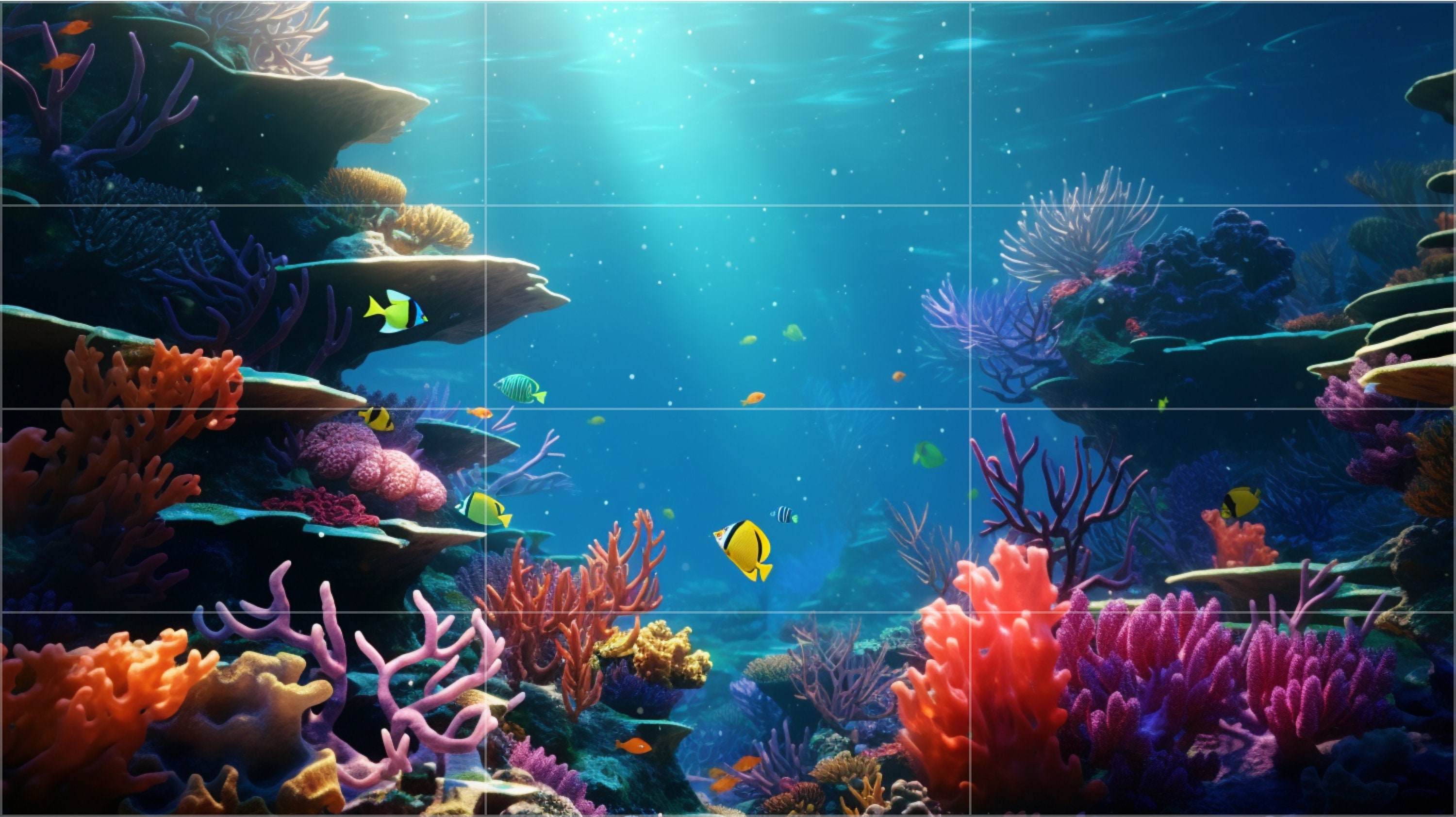 Underwater Digital Backdrop, Digital Background, Marine Life Background ...