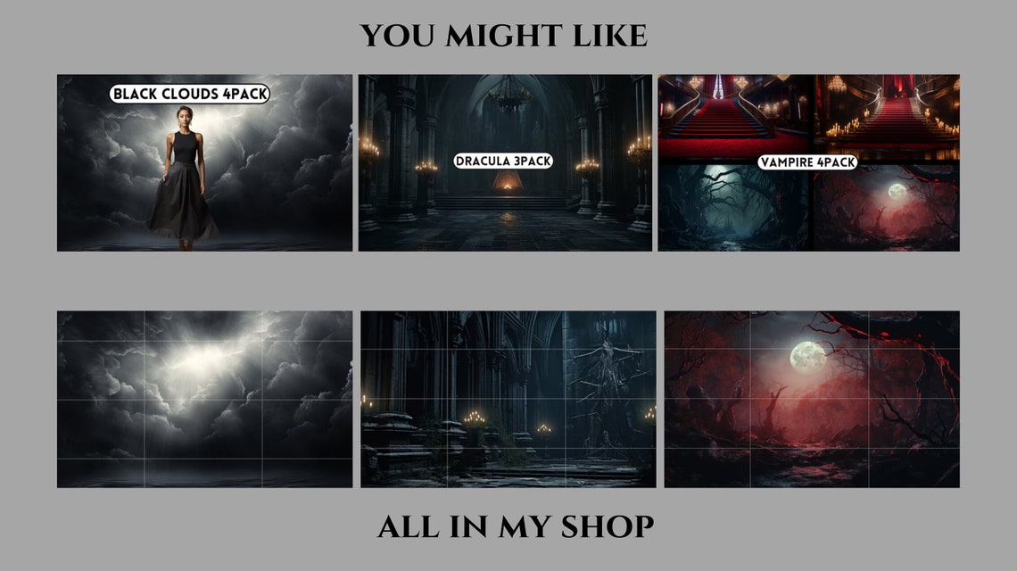 Werewolf Digital Backdrop, Digital Background, Forest Full Moon ...