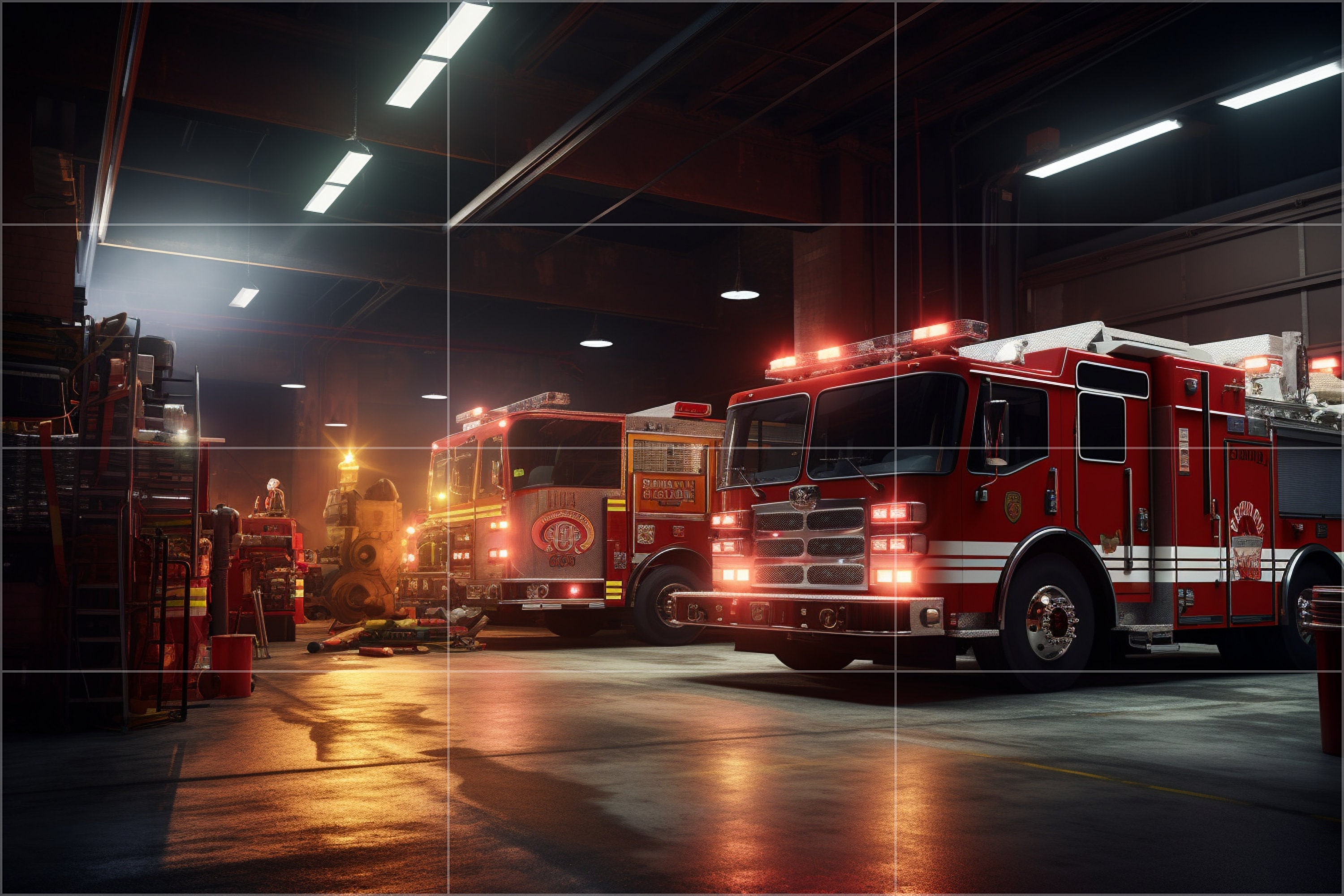 Firefighter Digital Backdrop, Digital Background, Firefighter ...