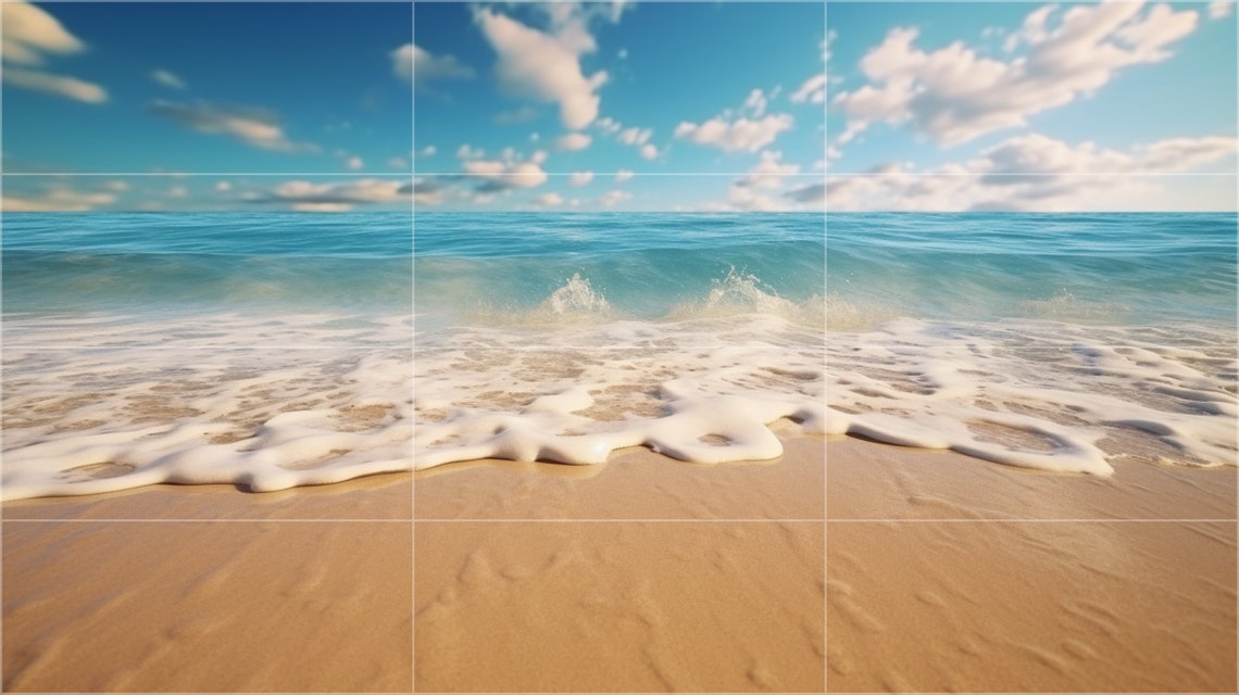 Summer Beach Digital Backdrop, Digital Background, Beach Background for ...