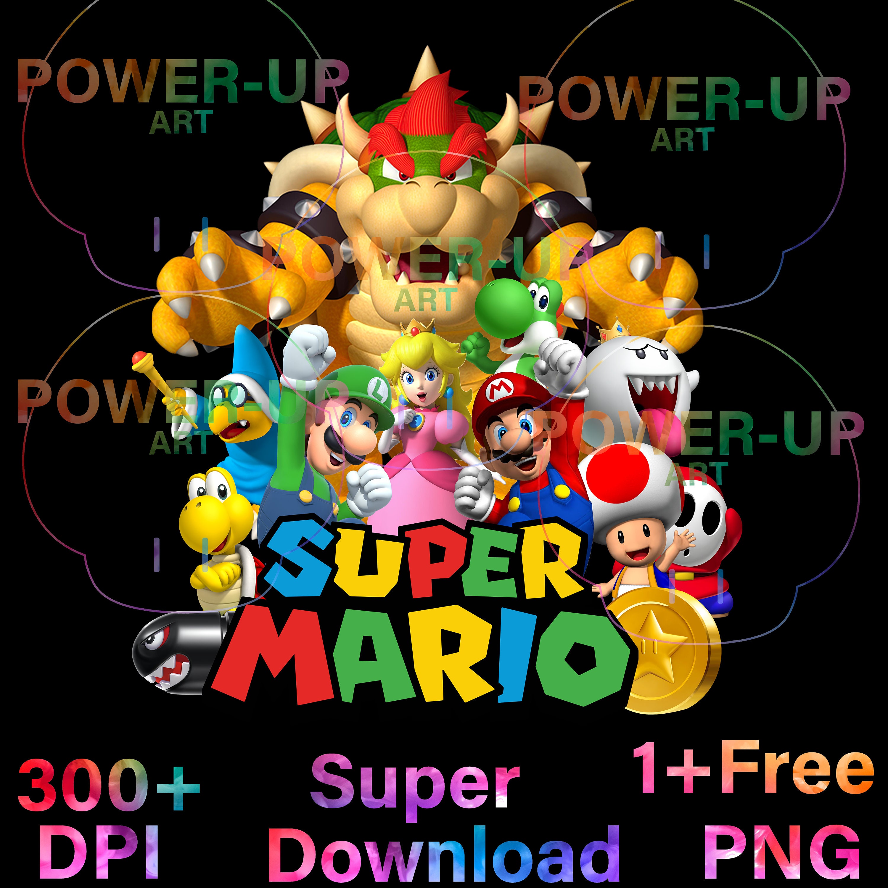 Super Mario Collage PNG imágenes prediseñadas de Super Mario - Etsy España