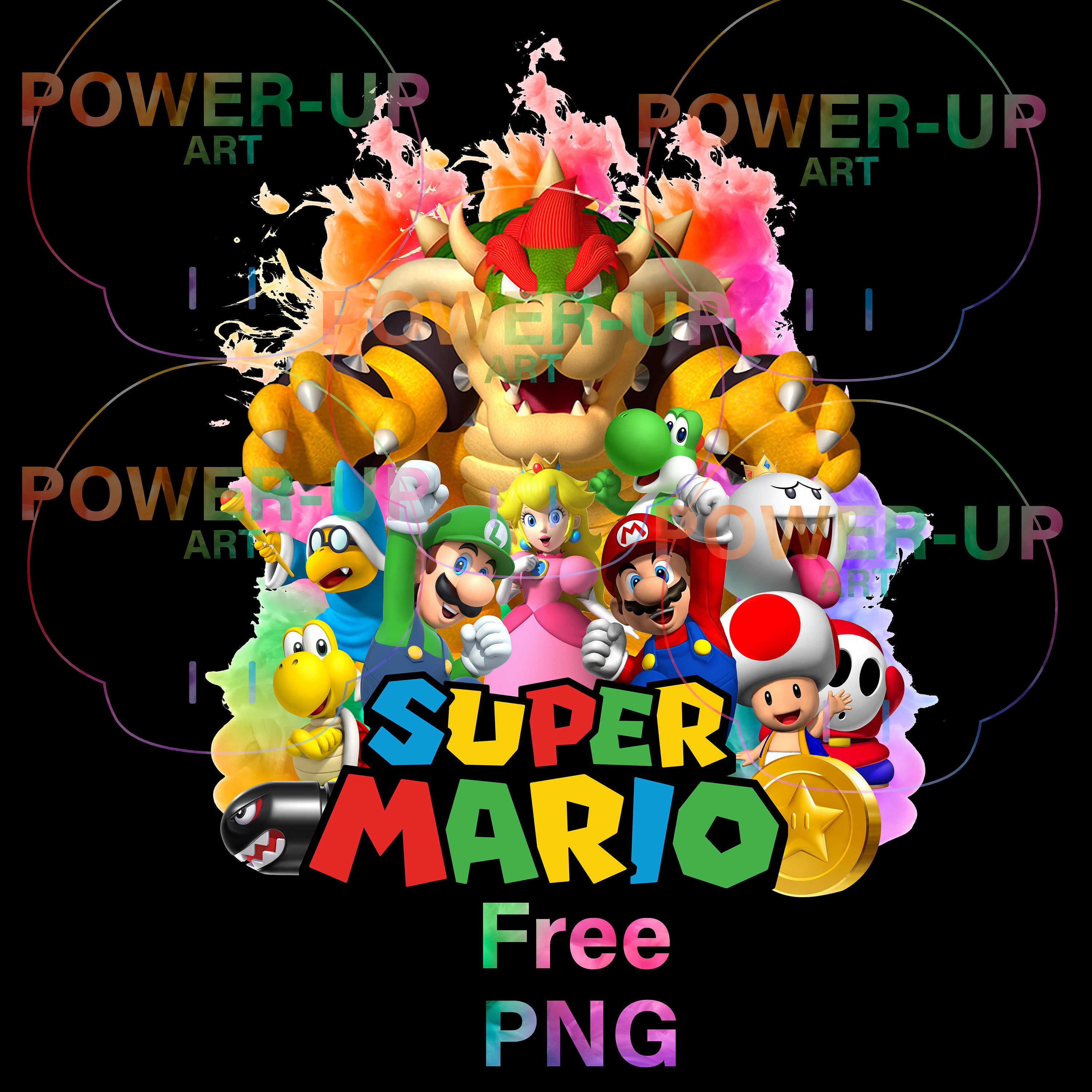 Super Mario Collage PNG imágenes prediseñadas de Super Mario - Etsy España