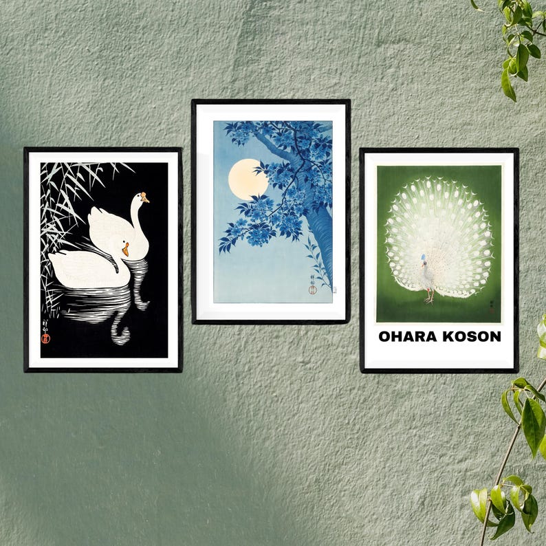 Vintage Japanese Print, Japandi Wall Art, Ohara Koson Print, Japandi ...