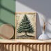 Evergreen Tree Art, Neutral Holiday Art, Pine Tree Sketch, Pine Tree ...