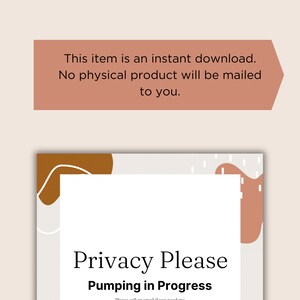 Printable Pumping in Progress Sign | Printable Breastfeeding Sign ...