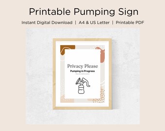 Printable Pumping in Progress Sign | Printable Breastfeeding Sign ...