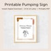 Printable Pumping in Progress Sign Printable Breastfeeding Sign Pumping ...