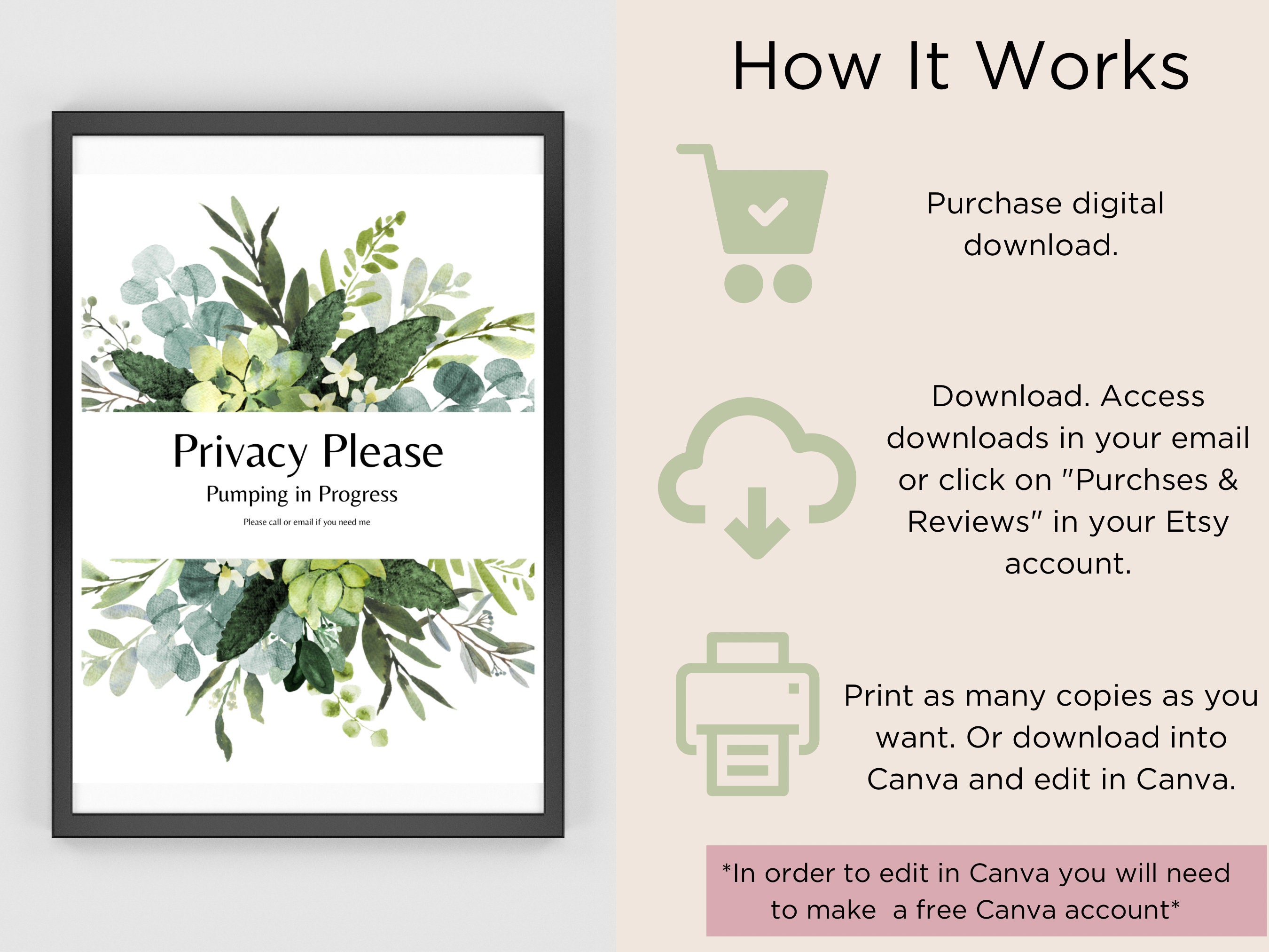 Printable Pumping in Progress Sign Printable Breastfeeding Sign Pumping ...