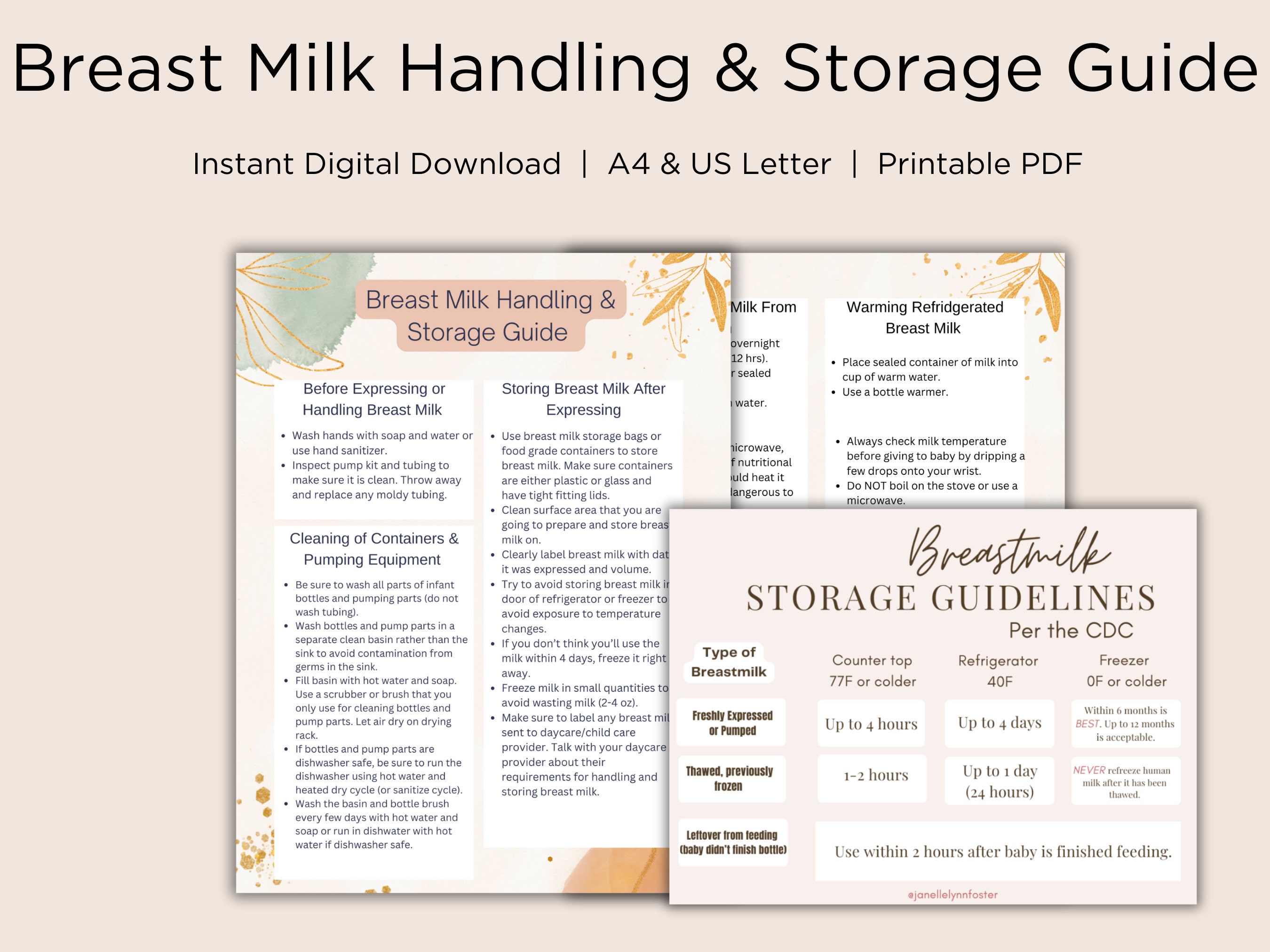 Breast Milk Handling and Storage Guide, Breast Milk Storage Guidelines ...