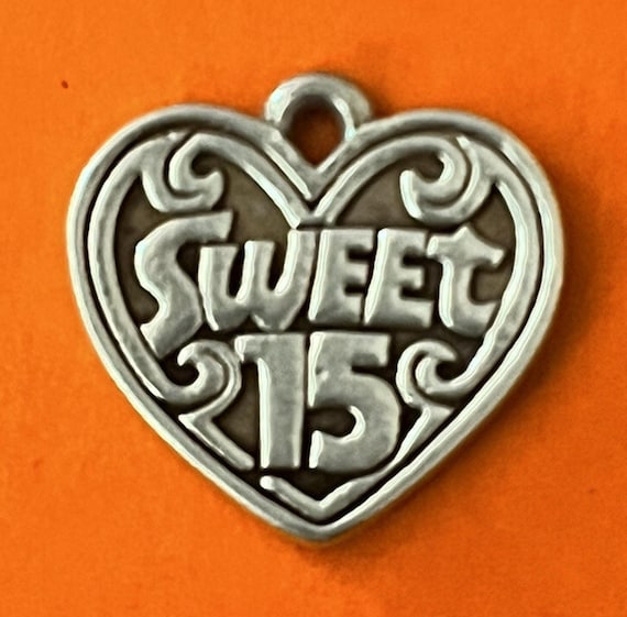 James Avery Retired Silver Sweet 15 Charm - Gem