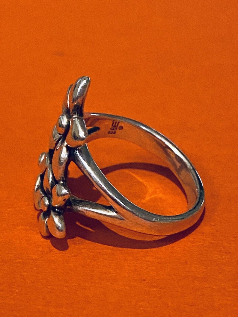 James Avery Retired Silver Triple Daisy Flower Bouquet Ring Size 8 ...