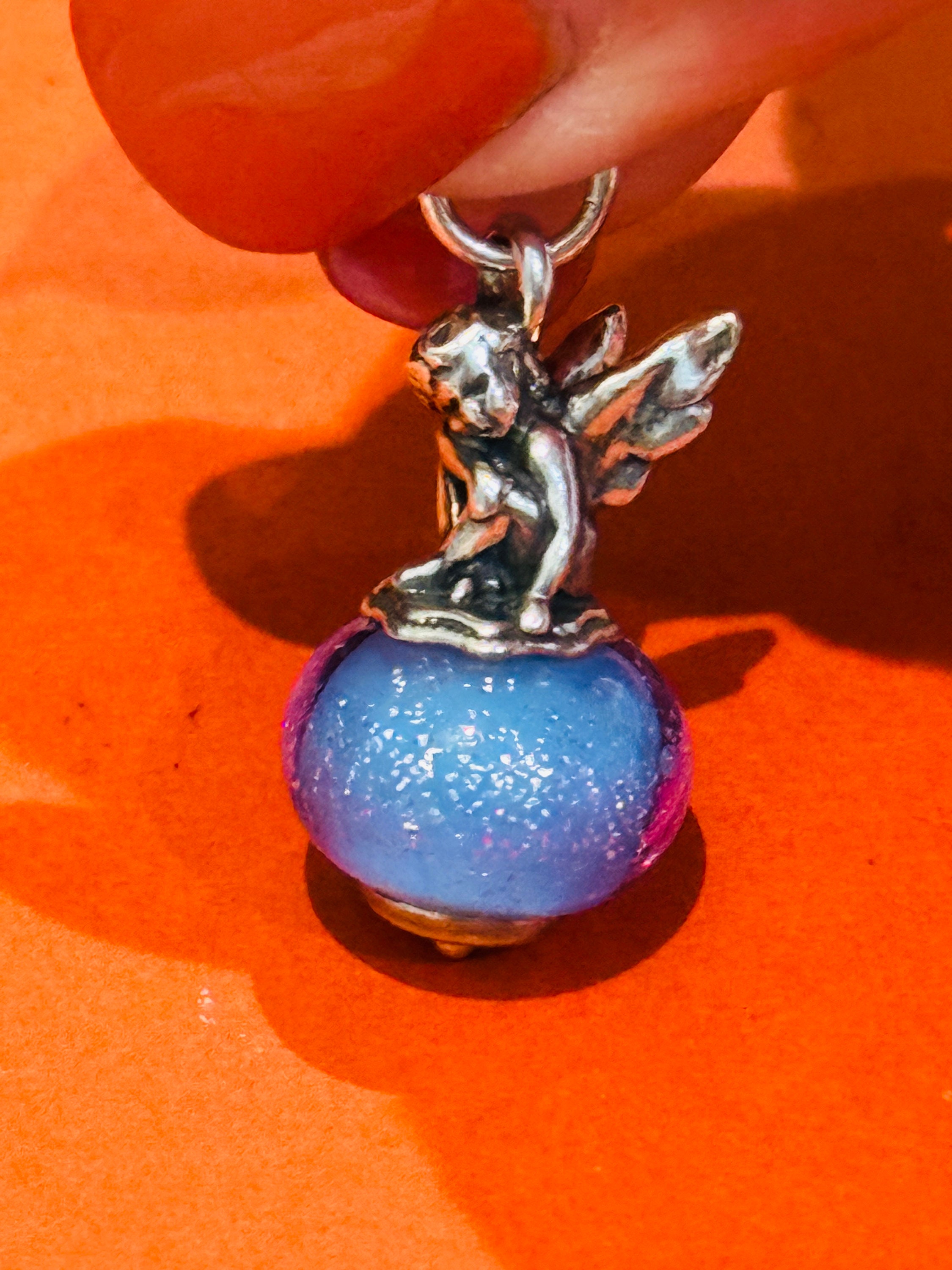 James Avery Brand New Retired Silver Heavenly Angel Glass Art Finial ...