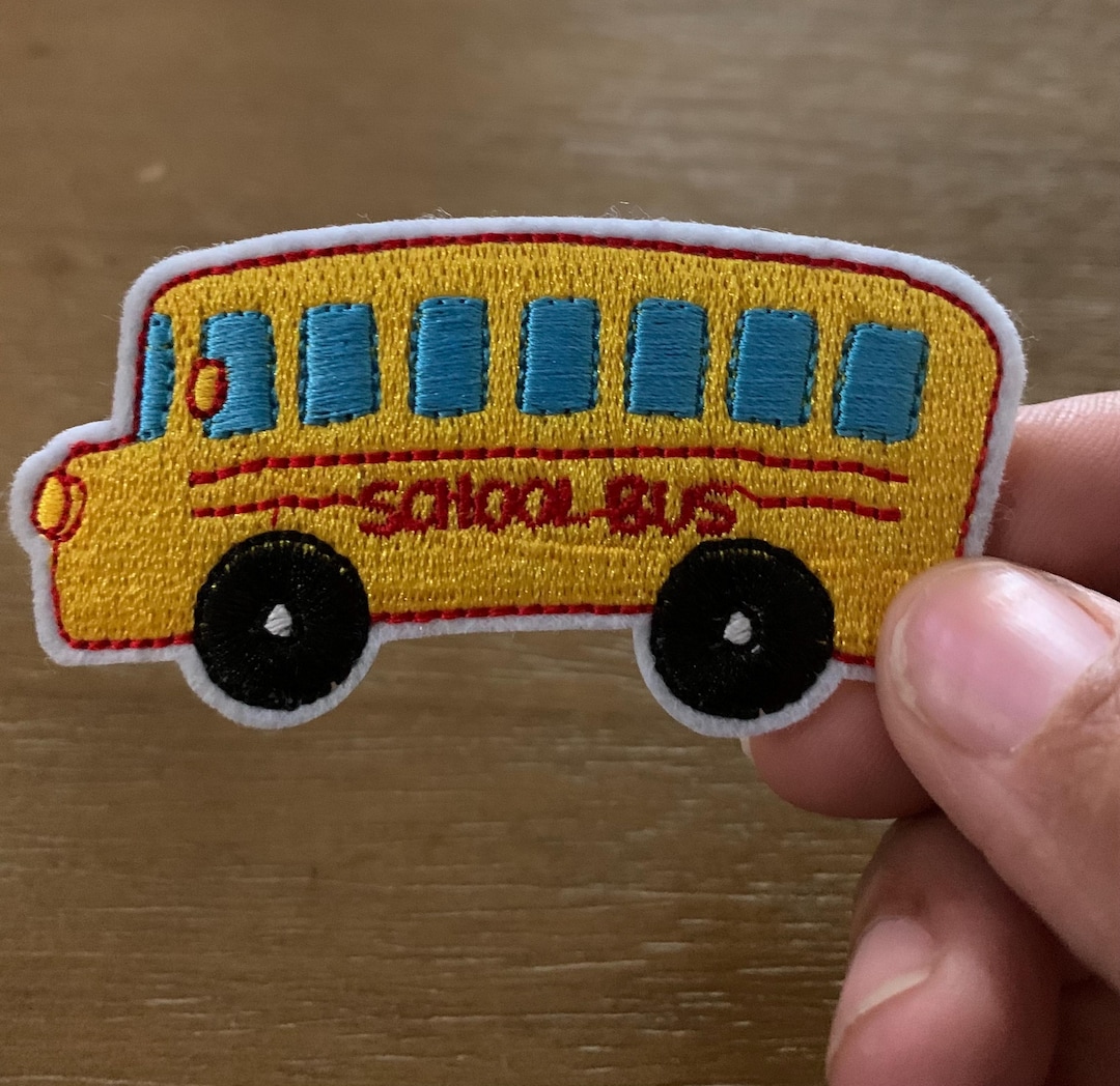 School Bus, Driver Embroidered Iron-on Patch, Iron on Patch, Fun Patch ...