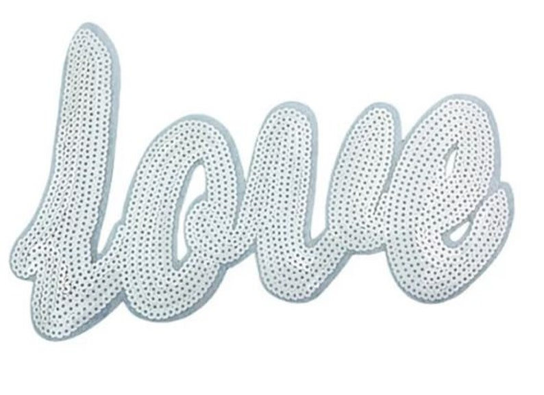 Love, Love Word Patch, Iron on Patch, Embroidered Patch, Applique, Sew ...