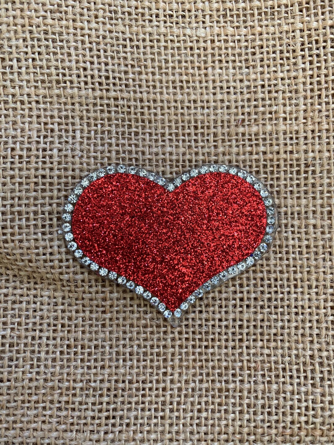 Red Heart, Rhinestone, Vinyl Patch, Iron on Patch, Embroidered Patch ...