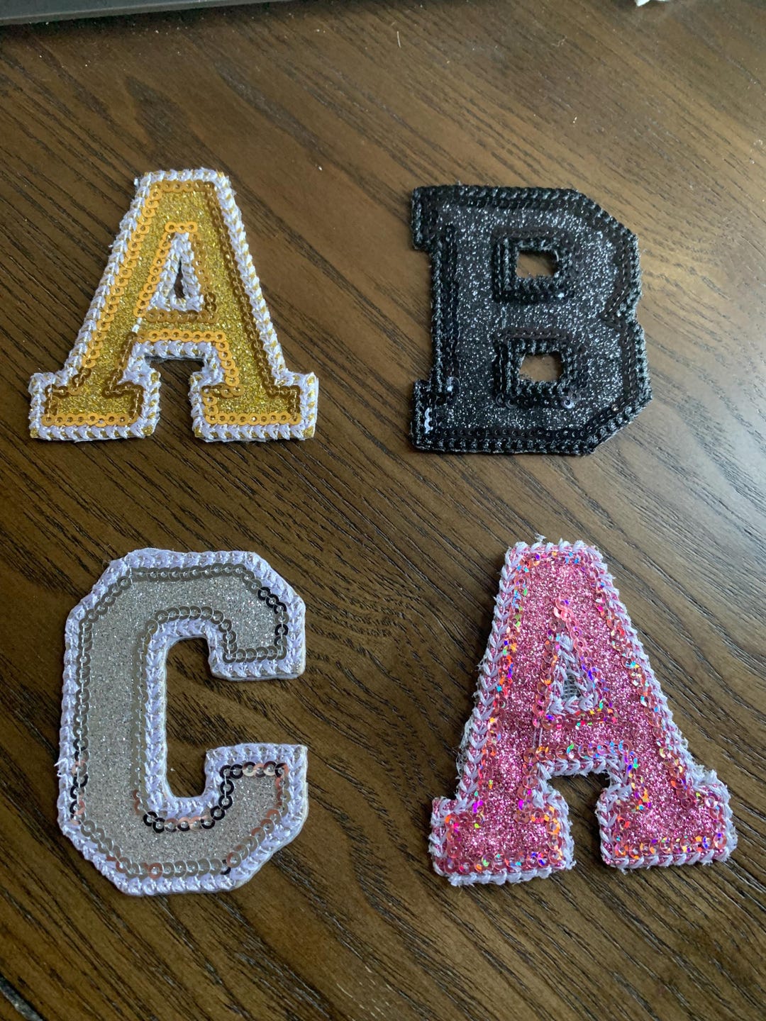 Sequin Letter Iron-on Patches, Sequin Letter Patch , T-shirt Jacket ...