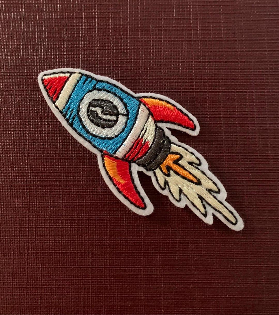 Rocket Ship Iron-on Patch for Space Enthusiasts and Adventurers, Embroidery Iron on or Sew on ...