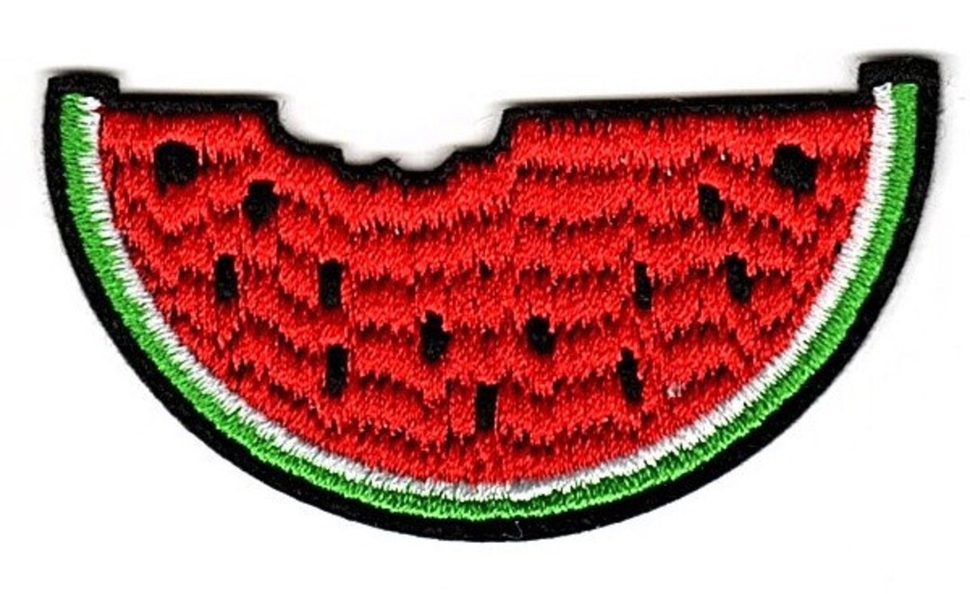 Watermelon Embroidered Iron-on Patch, Fruit Badge - Etsy