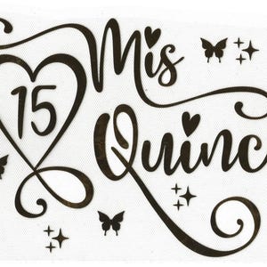 Mis Quince Iron on Rhinestone Iron On, Ready to Press, Mis XV ...