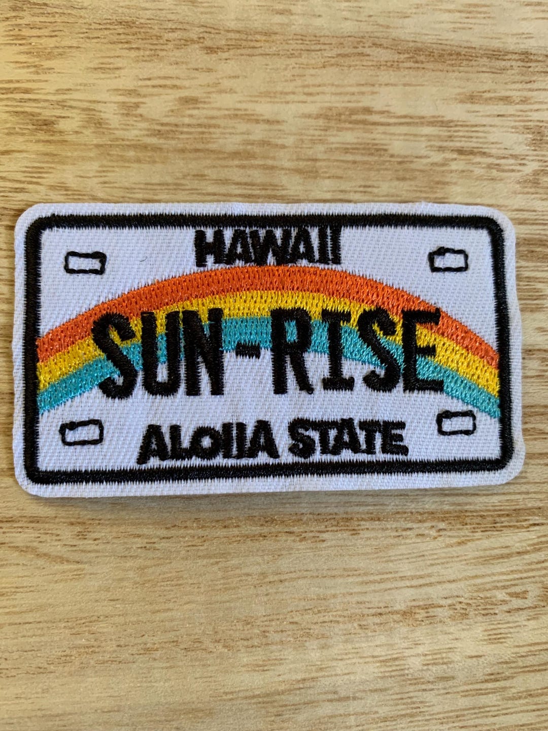 Hawaii License Plate Patch, Embroidered Iron on Hawaii Aloha State ...