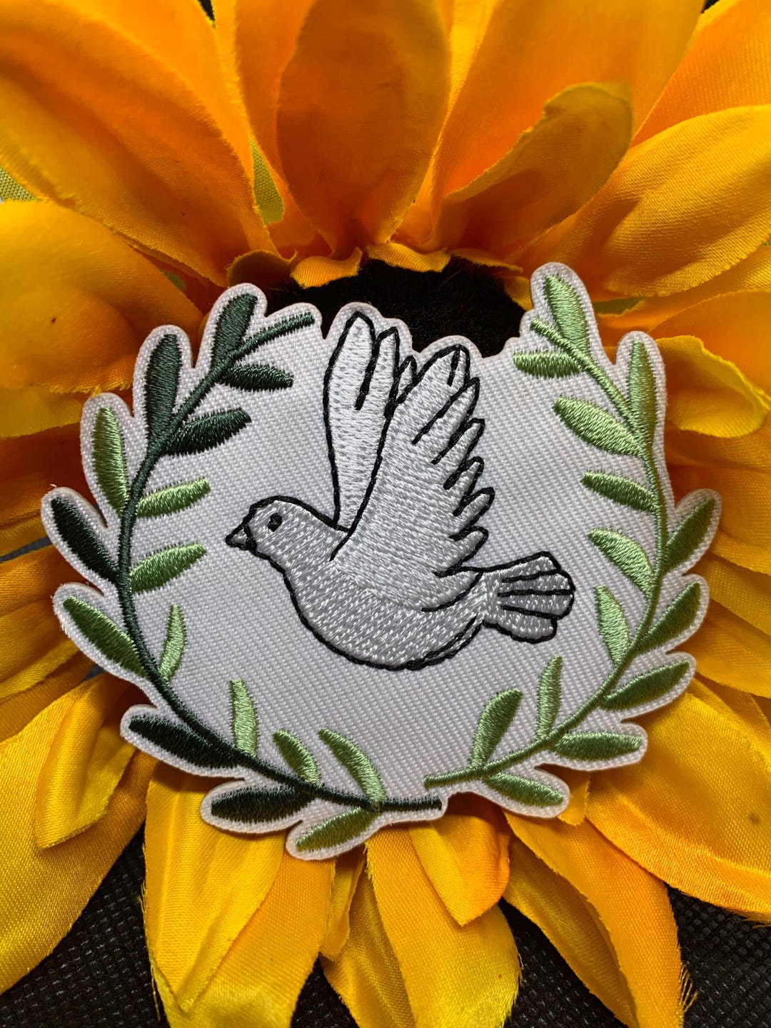 White Dove Patch Iron On, Applique, Patch, Supplies Sew on or Iron on ...