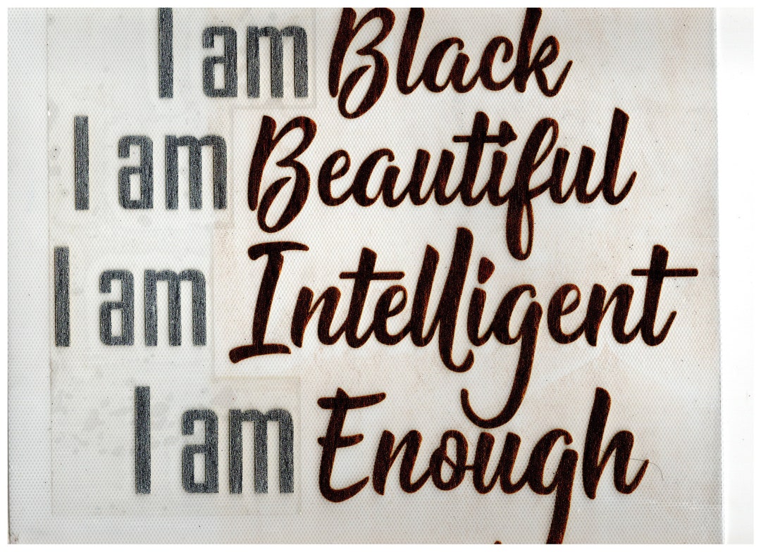 I Am Black I Am Beautiful Vinyl Iron-on or Sew-on Accessory for ...