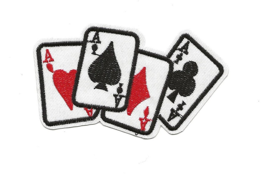Playing Card Four Aces Iron on Patch Sew On, Applique, DIY Patch ...