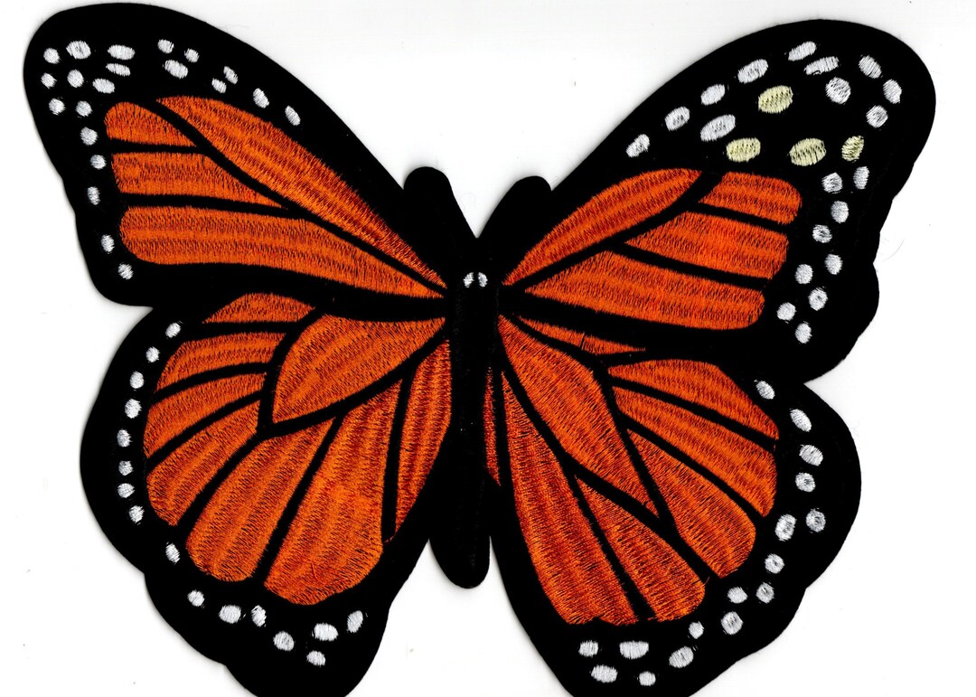 Monarch Butterfly, Iron on Patch Butterflies, Embroidery Patch, DIY ...