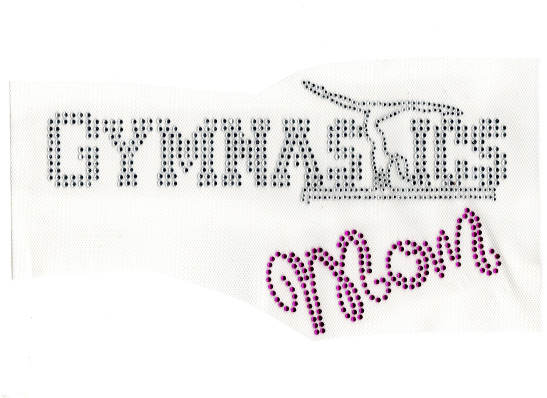 Gymnastics Rhinestone Iron on Iron on Heat Transfer MOTIF Applique ...