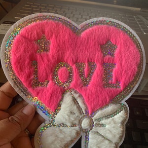 Love Patch Embroidered DIY Iron-on or Sew-on, Applique, Crafts, Jacket ...
