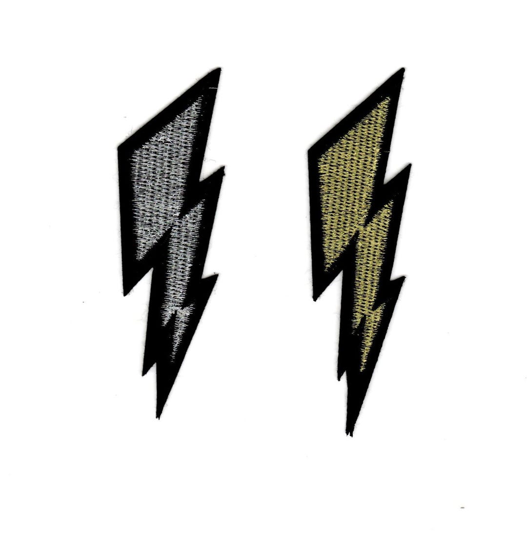 Lightning Patch, Iron on Patch, Embroidered Patch, Applique, Patch for ...