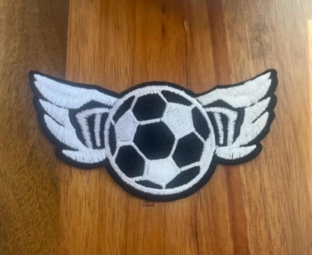 Soccer Ball Patch, Iron on Patch, Embroidered Patch, Applique, Sew on ...
