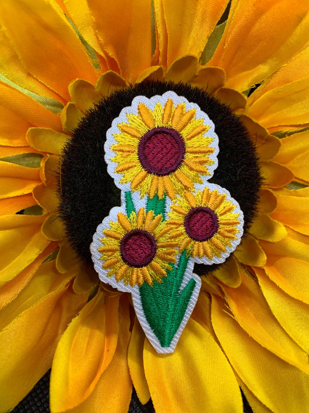 Sunflower Patch, Sunflower Iron-on Patch, Sunflower Iron-on Badge - Etsy