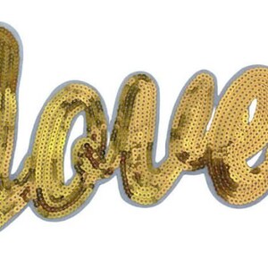 Love, Love Word Patch, Iron on Patch, Embroidered Patch, Applique, Sew on Patch, Crafts, DIY ...