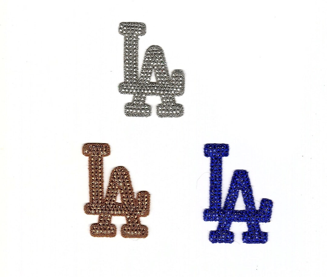 LA Los Angeles Dodgers Applique, Patch, Supplies Iron on Costume Decorative Rhinestone, Black ...