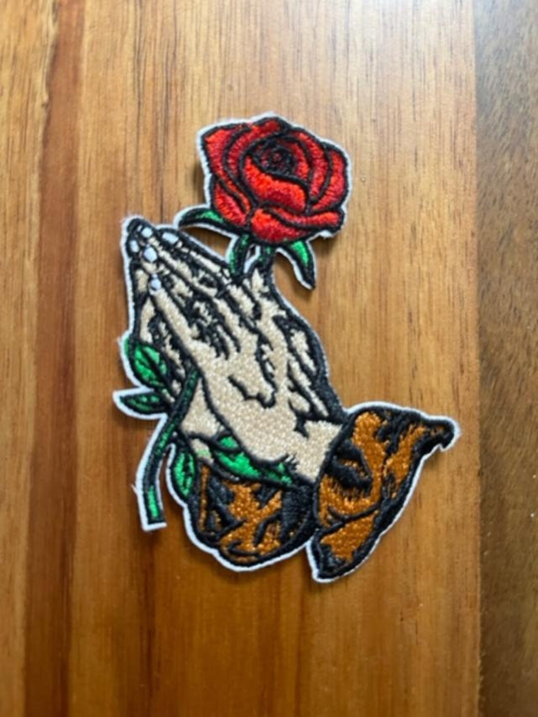 Religious Praying Hands God, Prayer Patch Iron on Patch Embroidered ...