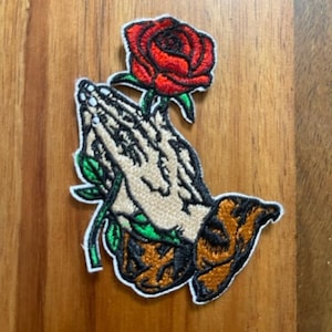 Praying Hands Patch, God Religious, Prayer Patch Iron on Patch ...