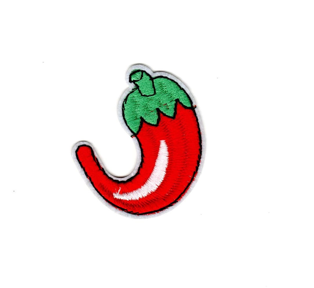 Red Chili Patch, Chili Pepper Patch, Iron on Patch, Embroidered Patch ...