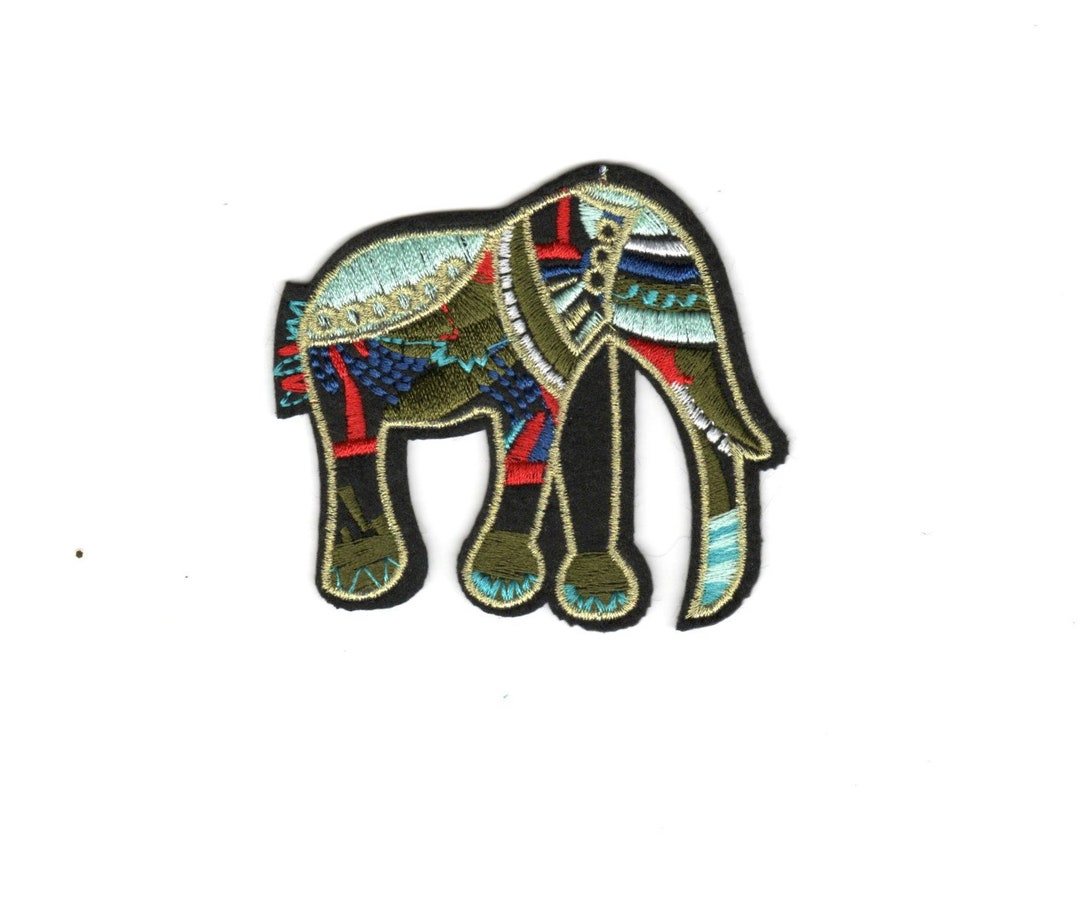 Elephant Patch, India Style Patch, Iron on Patch, Embroidered Patch ...