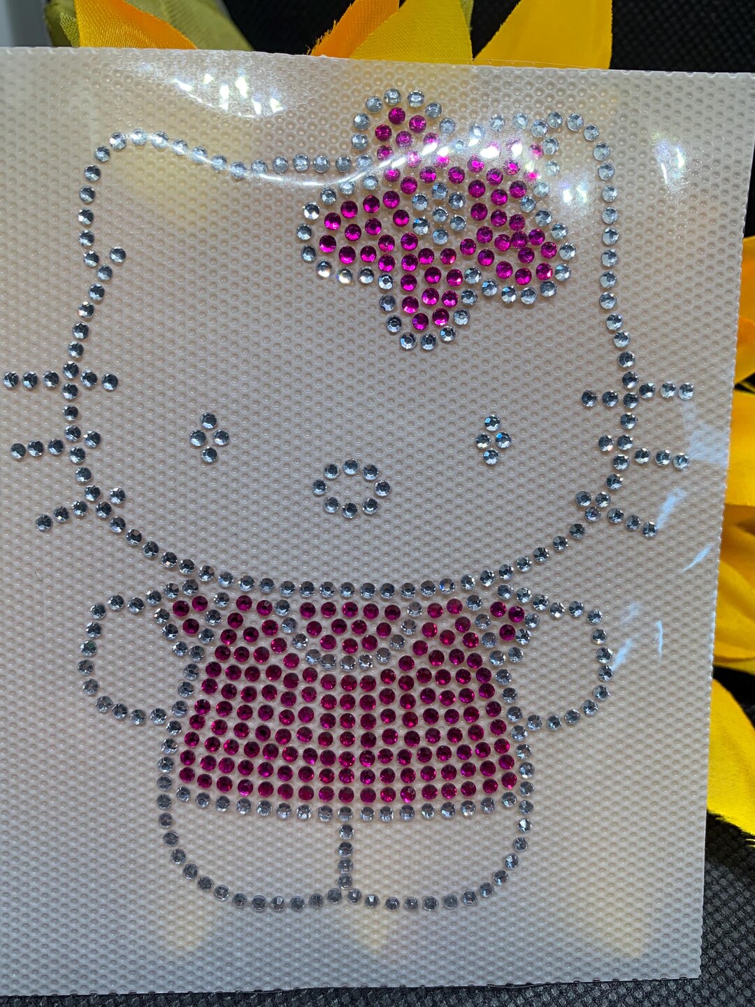 Kitty Rhinestone Heat Transfer Hello Kitty White Cat, Iron on Patch ...