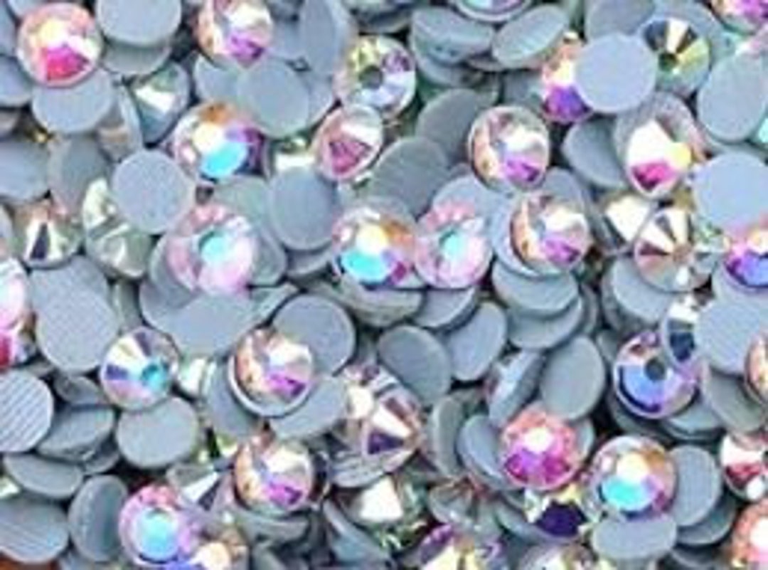 AB Crystal Iridescent SS6 SS10 SS30 Hot Fix Rhinestone High Sparkle ...