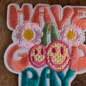 Have a Good Day Flower Diasy Patch Embroidered DIY Iron-on/sew-on ...
