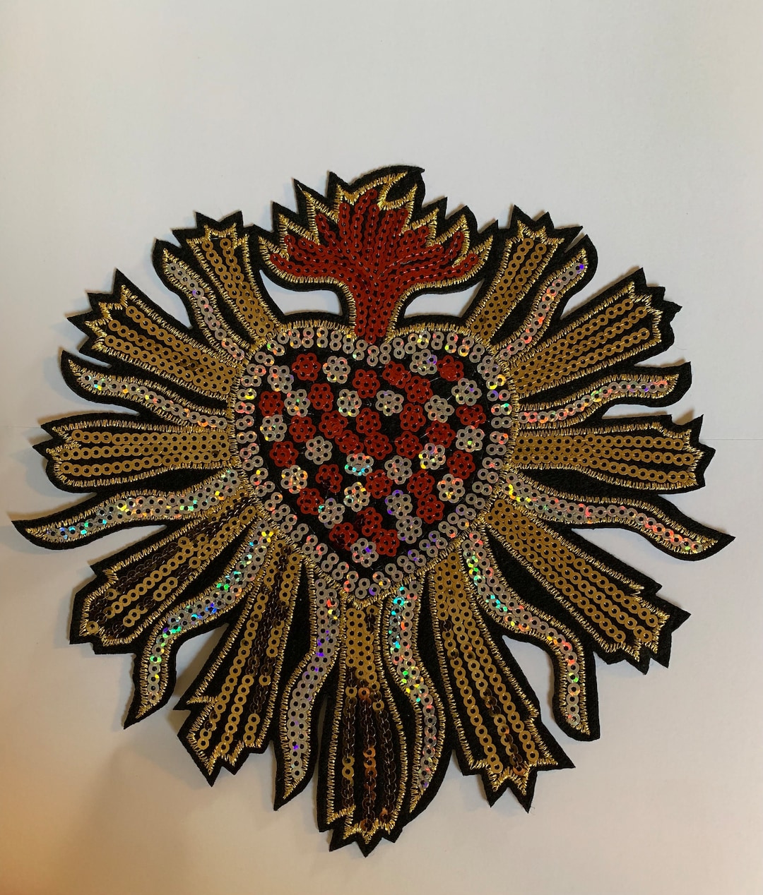 Sacred Heart Patch Embroidered DIY Iron-on/sew-on, Applique, Crafts ...