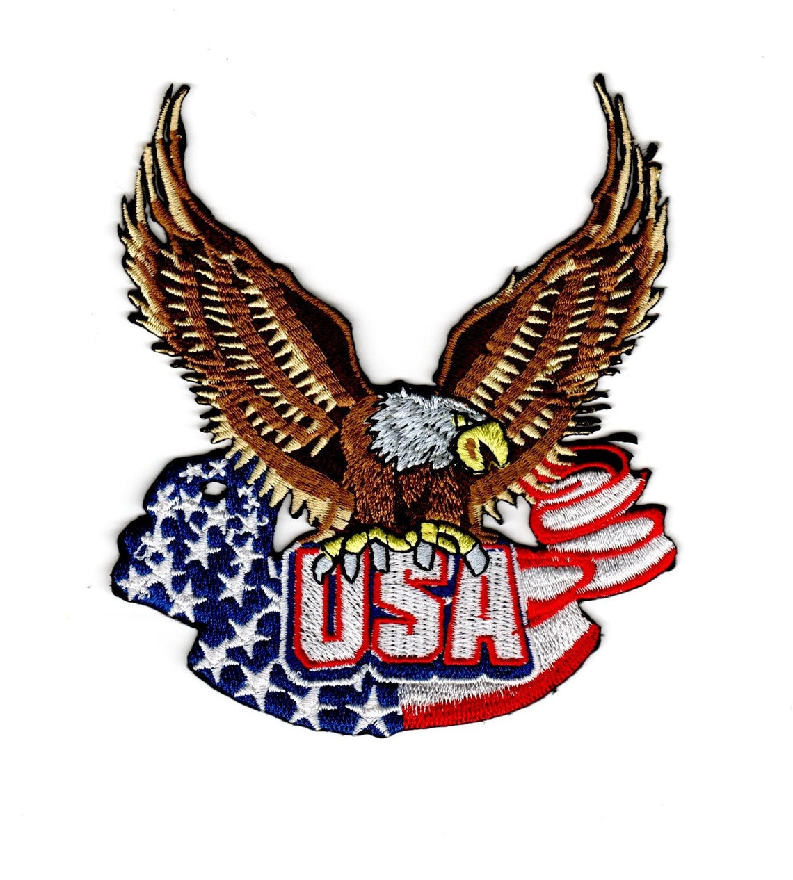 American Eagle Patch, USA Patch, Flag, Biker's Lifestyle, Iron-on ...