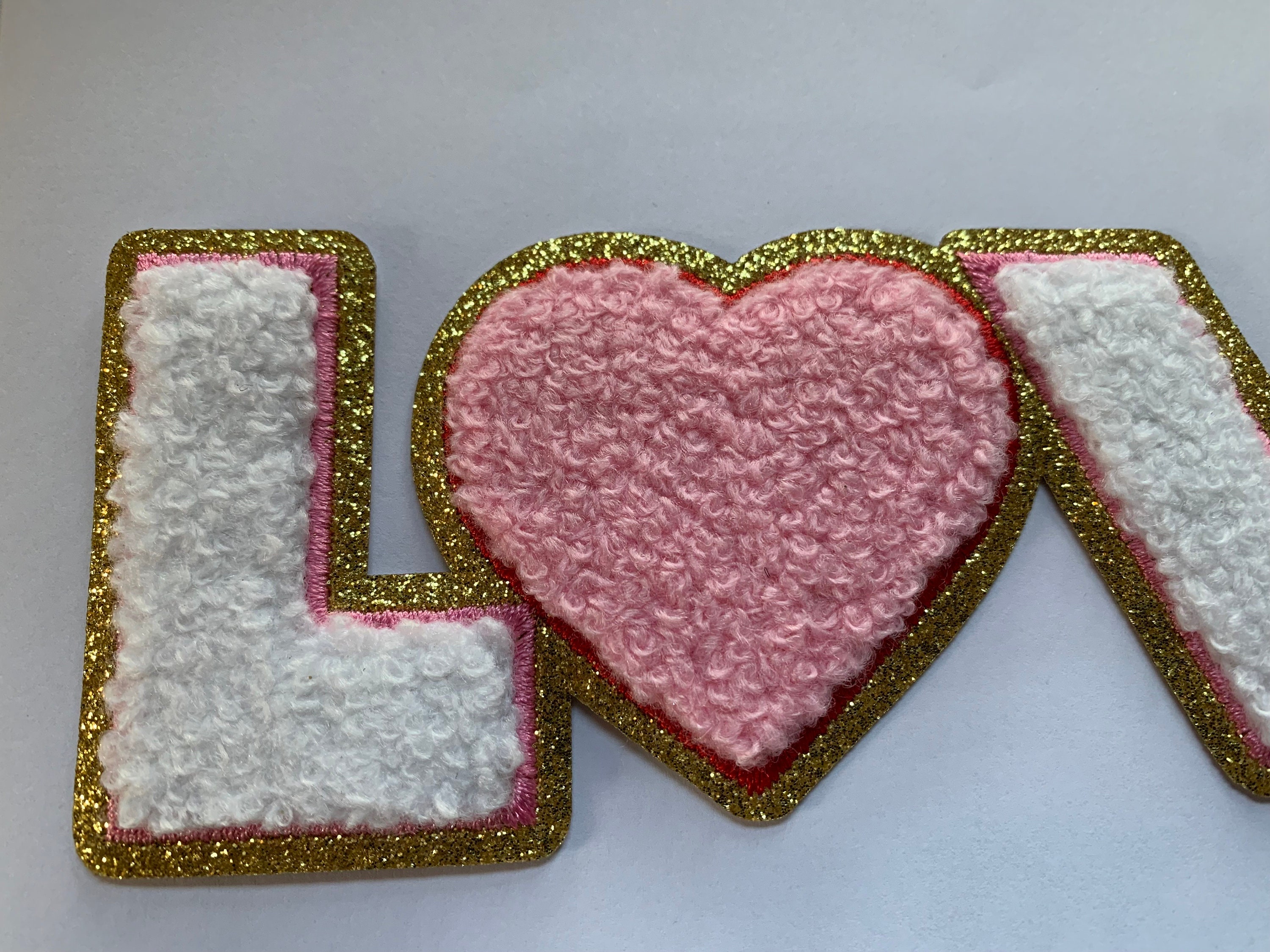 Love Patch, Chenille Patch Embroidered DIY Iron-on/sew-on, Applique ...